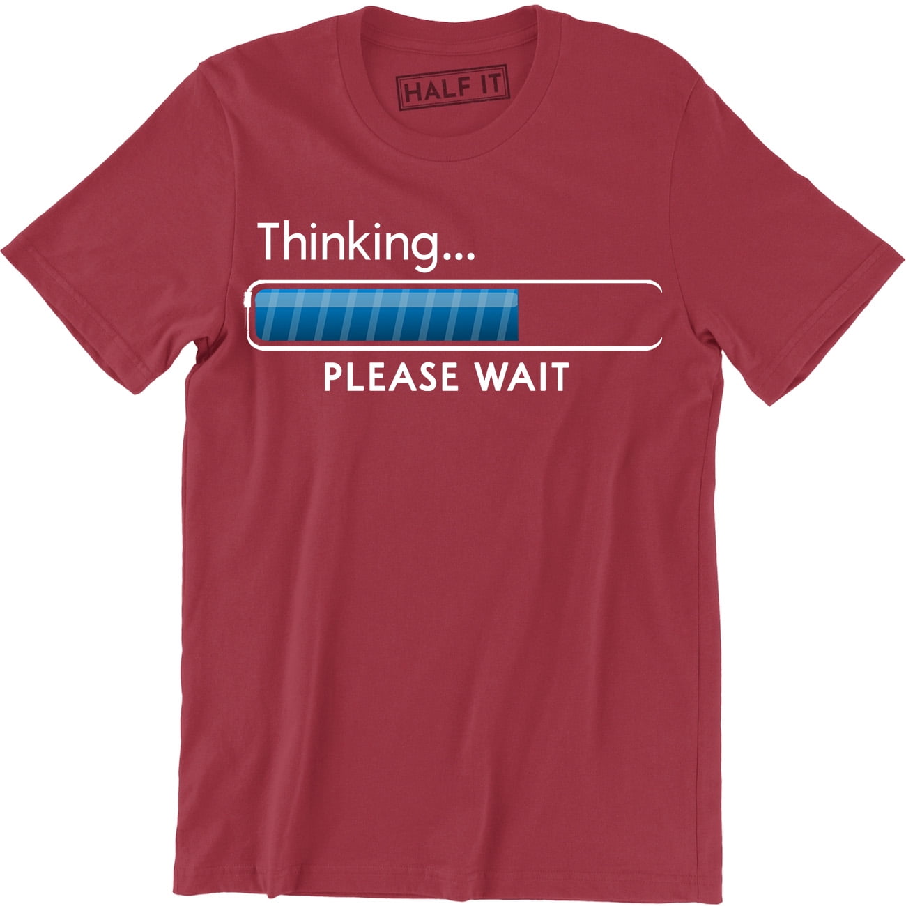 Thinking Please Wait Funny Computer Geek Joke Men's T-Shirt - Walmart.com