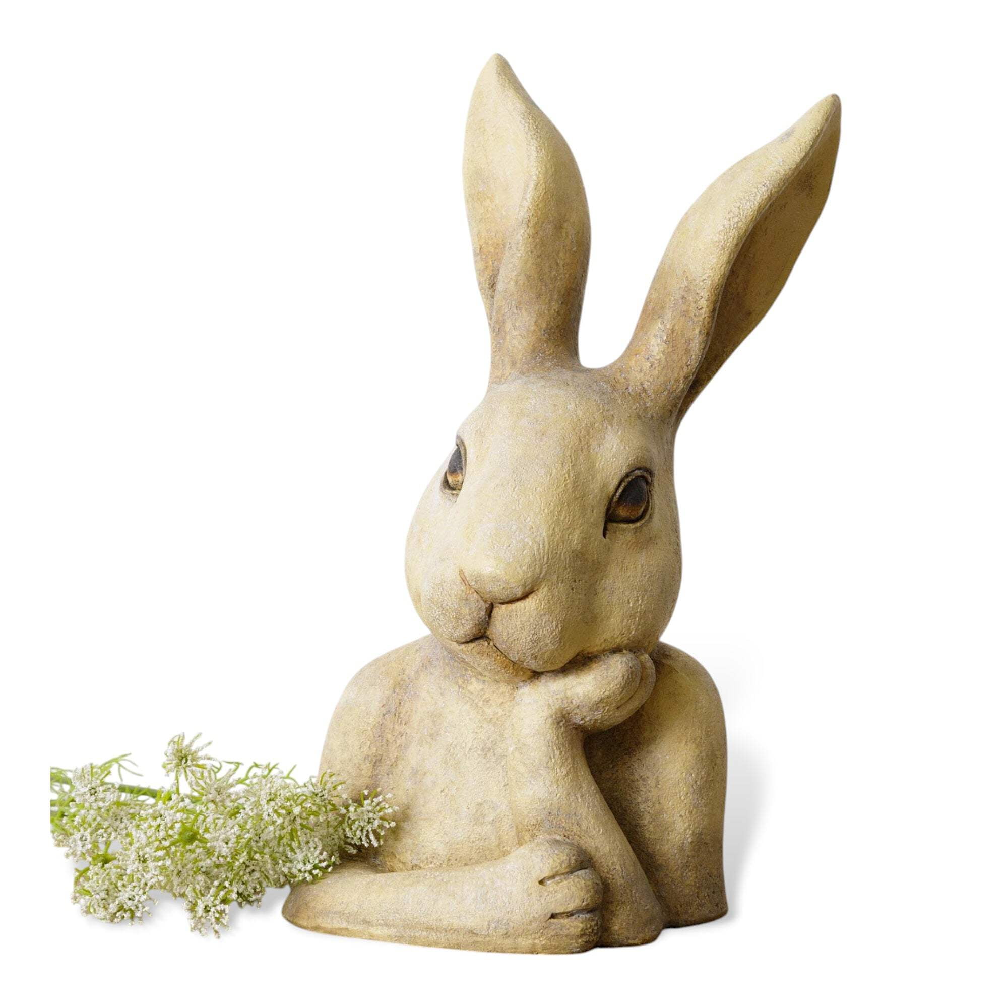 Thinking Rabbit Head Resin Sculpture - Walmart.com
