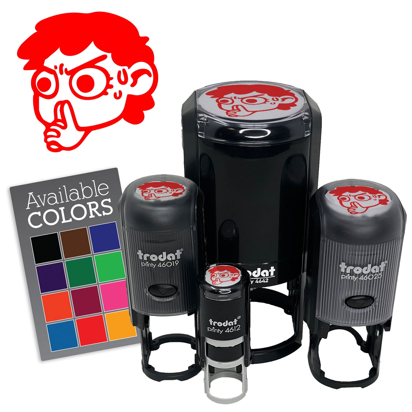 Thinking Very Hard Concentration Deciding Self-Inking Rubber Stamp for ...