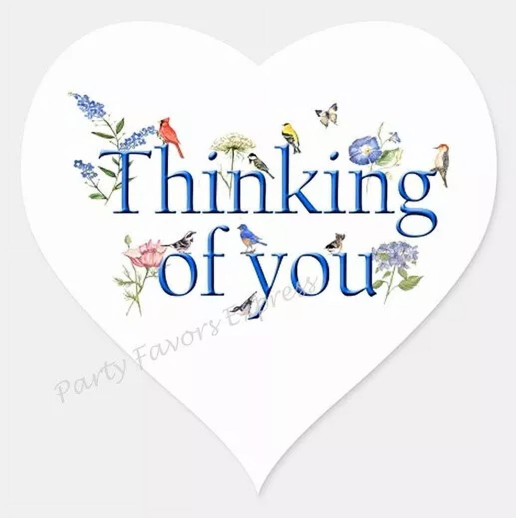 Thinking Of You Sticker Party Favors Sticker - (Heart Shaped) Envelope ...