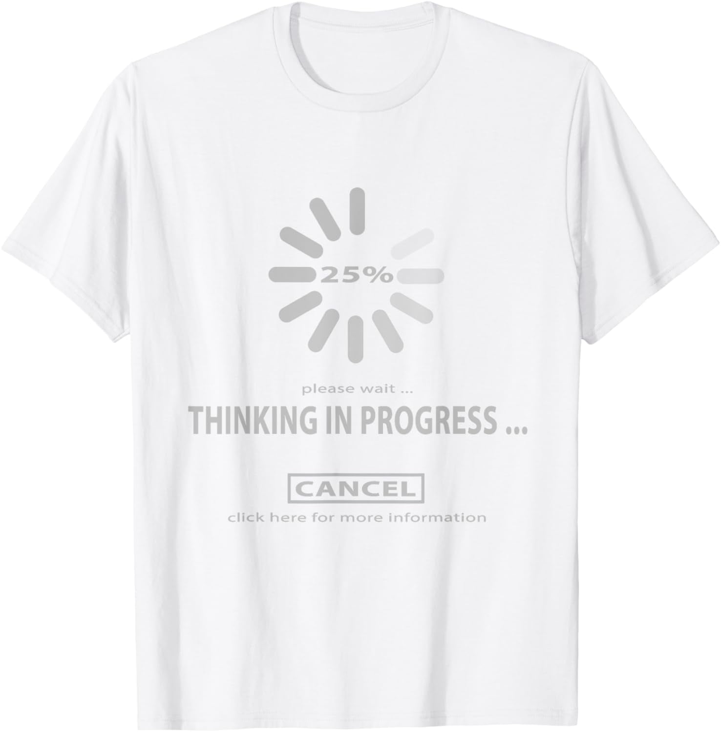 Thinking in progress... Thinking Symbol T-Shirt men and women can wear ...