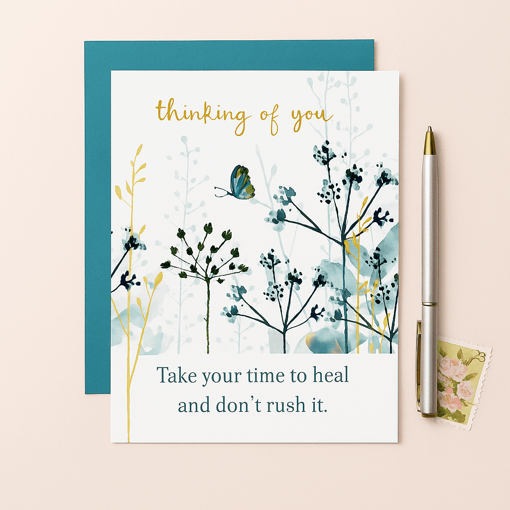 Thinking of You Card with Butterfly Design – Inspirational Healing ...