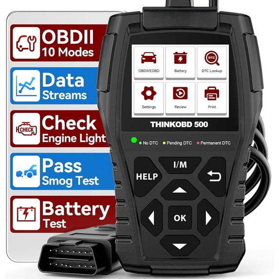 Thinkobd 500 OBD2 Scanner Check Engine Code Reader, Full OBD II CAN ...