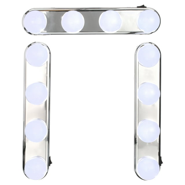 Thinkspace Beauty Brand LED Light Strips with Suction -3 Pack Chrome ...