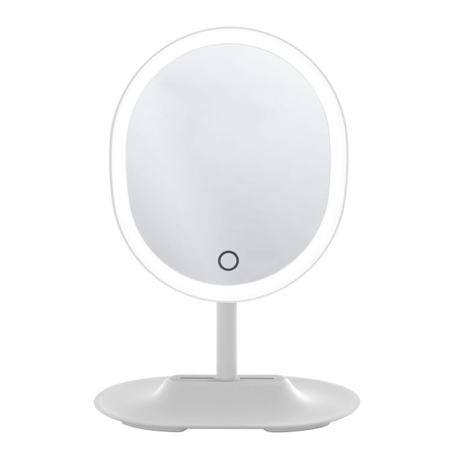 Thinkspace Beauty Round LED Lighted Countertop Mirror. Freestanding ...