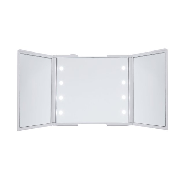 Thinkspace Beauty Trifold Compact Makeup Mirror, White - Walmart.com