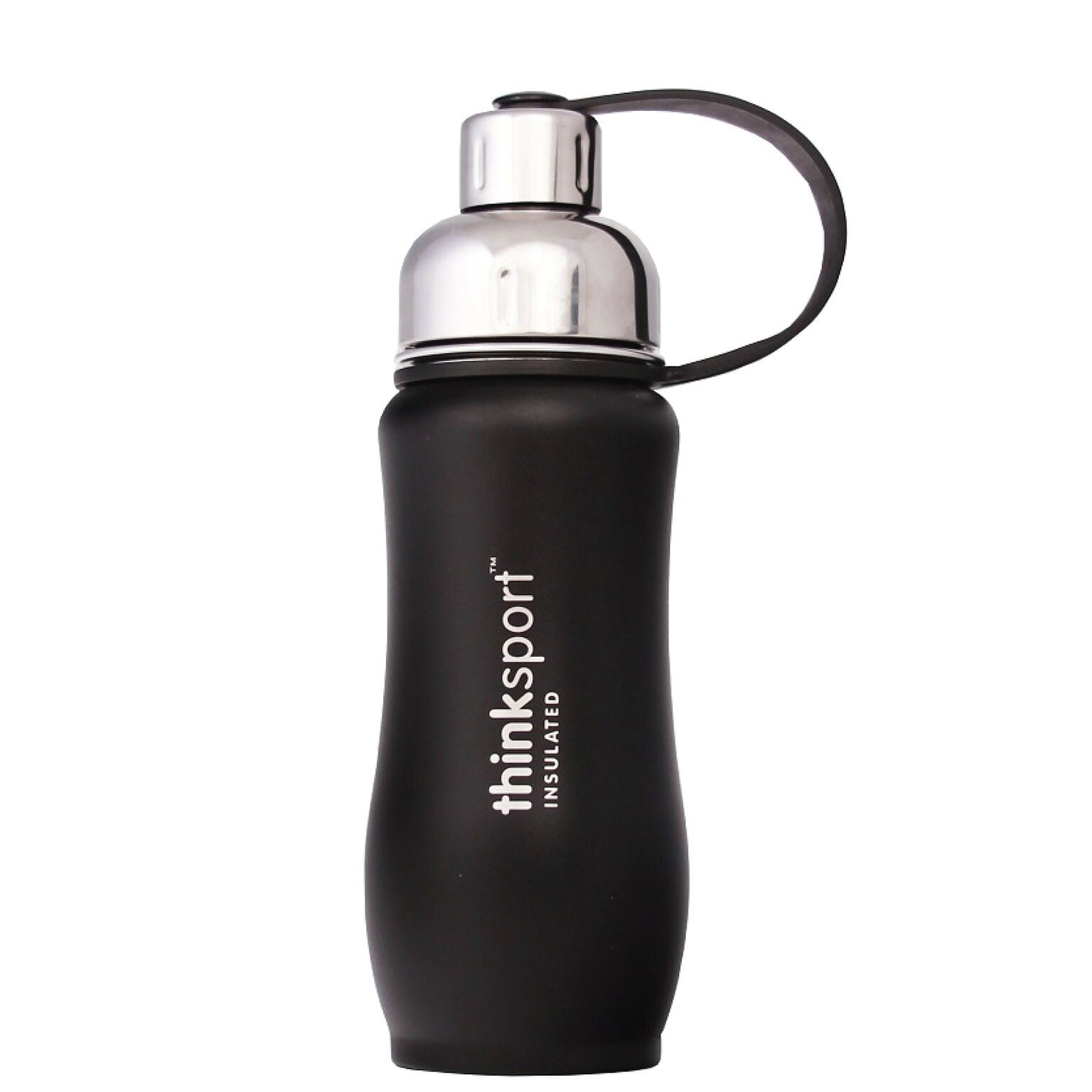 Thinksport Insulated Sports Bottle, Coated Black, 12 Oz (350ml ...
