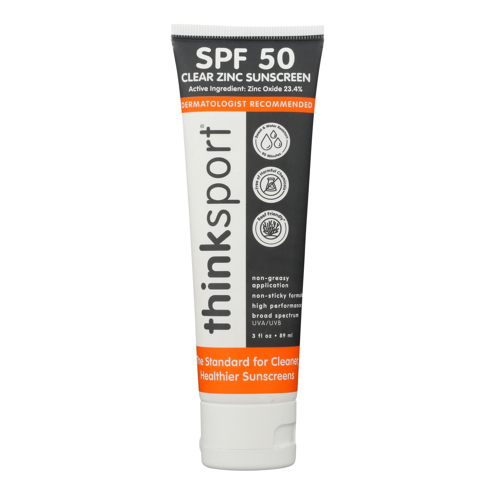Thinksport - Sunscreen Clear Zinc Spf50 3 Fz HSA/FSA Eligible - Walmart.com
