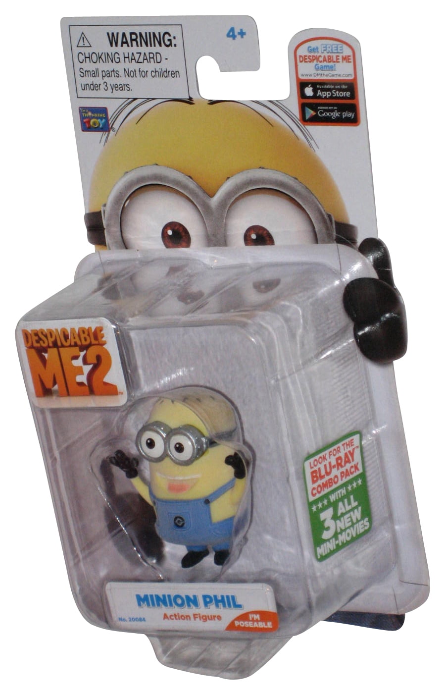 Thinkway Toys Despicable Me Phil Minion Poseable Action Figure ...