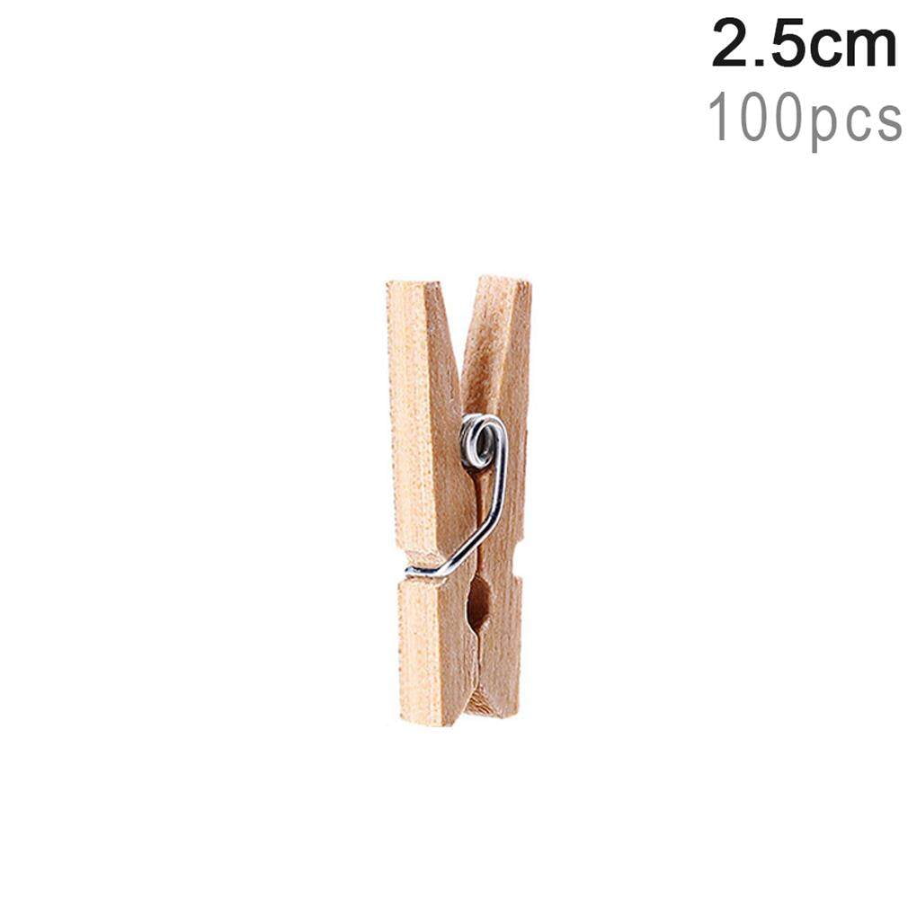 Thinsont 100PCS 25mm,35mm,45mm Clothes Pegs Mini Wooden Paper Photo ...
