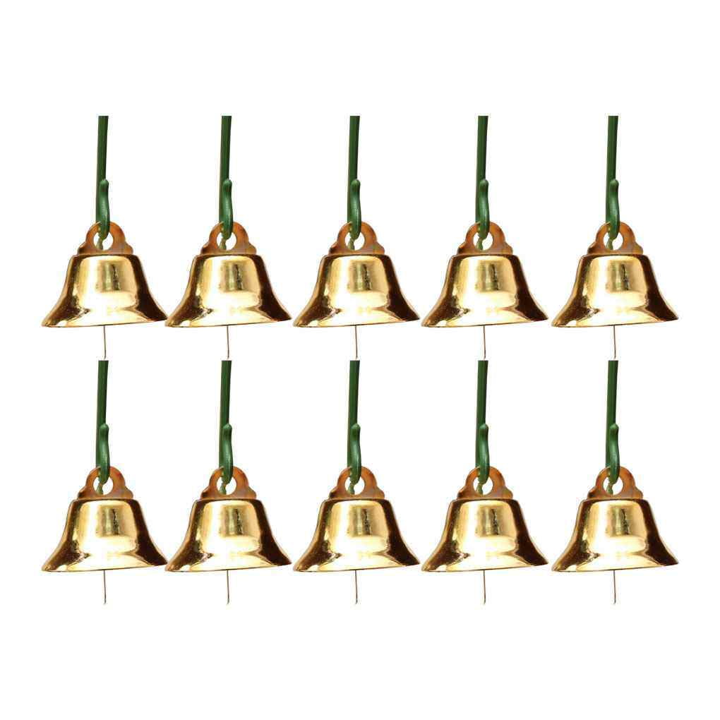 Thinsont 10pcs Mini Christmas Hanging Bells Christmas Tree Ornaments ...