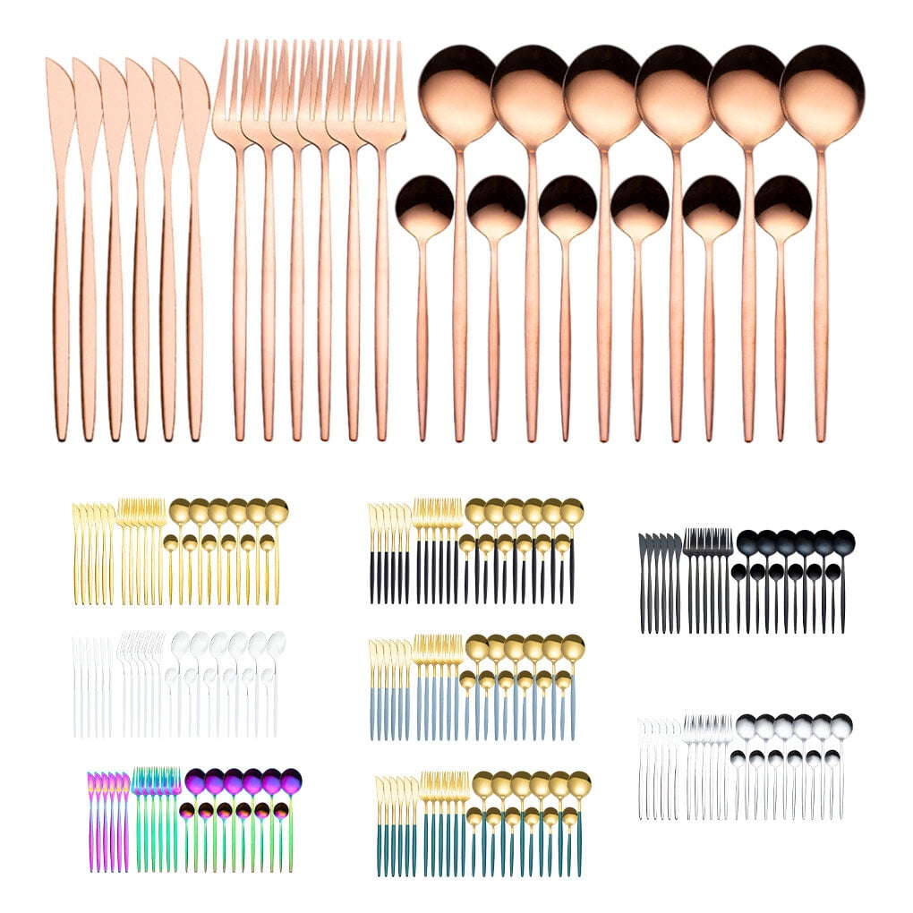 Thinsont 24 Packs/set Fork Set 401 Stainless Steel Coffee Teaspoon ...