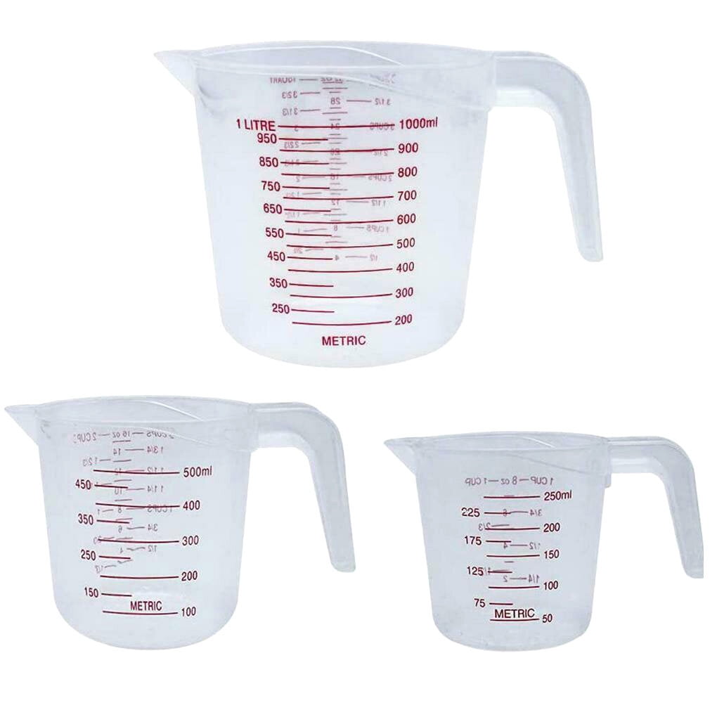 Thinsont 3 Pcs/set Measuring Cups Kitchen Bakery Baking Powder ...