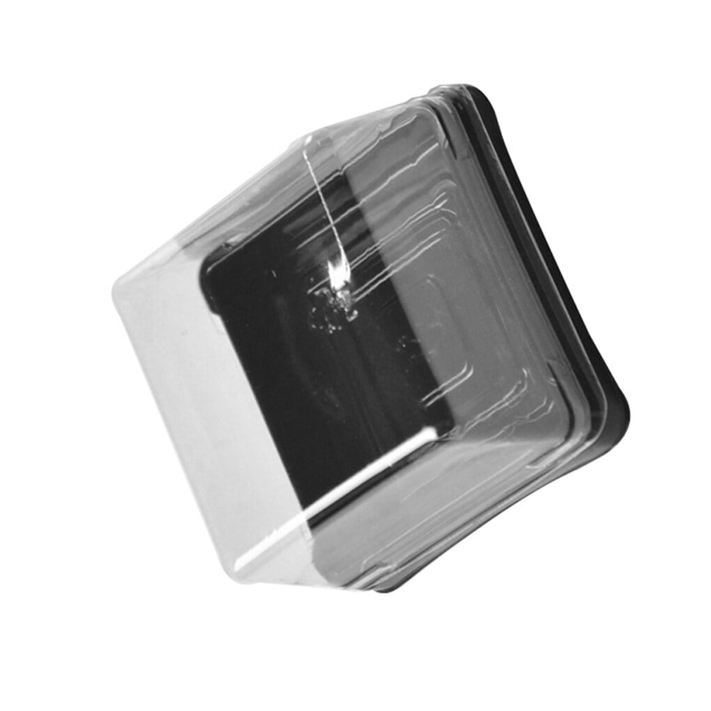 Thinsont 50Pcs Square Cakes Box Clear Plastic Muffins Cups with Lids ...