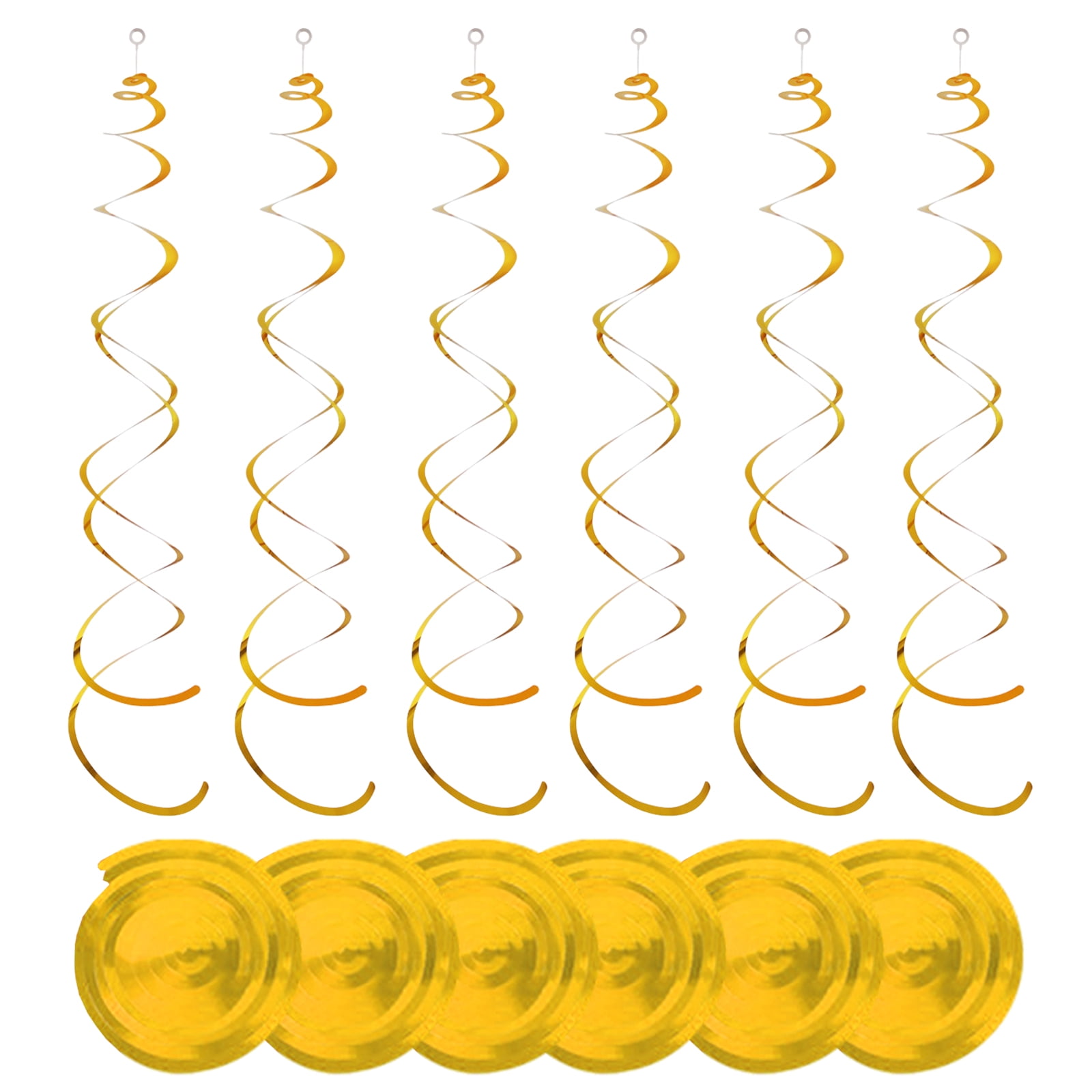 Thinsont 6pcs Set 27.5inch Gold Aluminium Foil Ceiling Decorations For ...