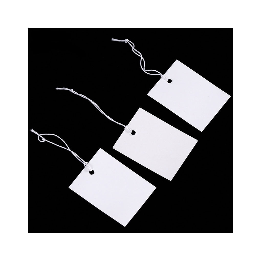 Thinsont 90 Pieces Marking Tags Display Label with Elastic String ...