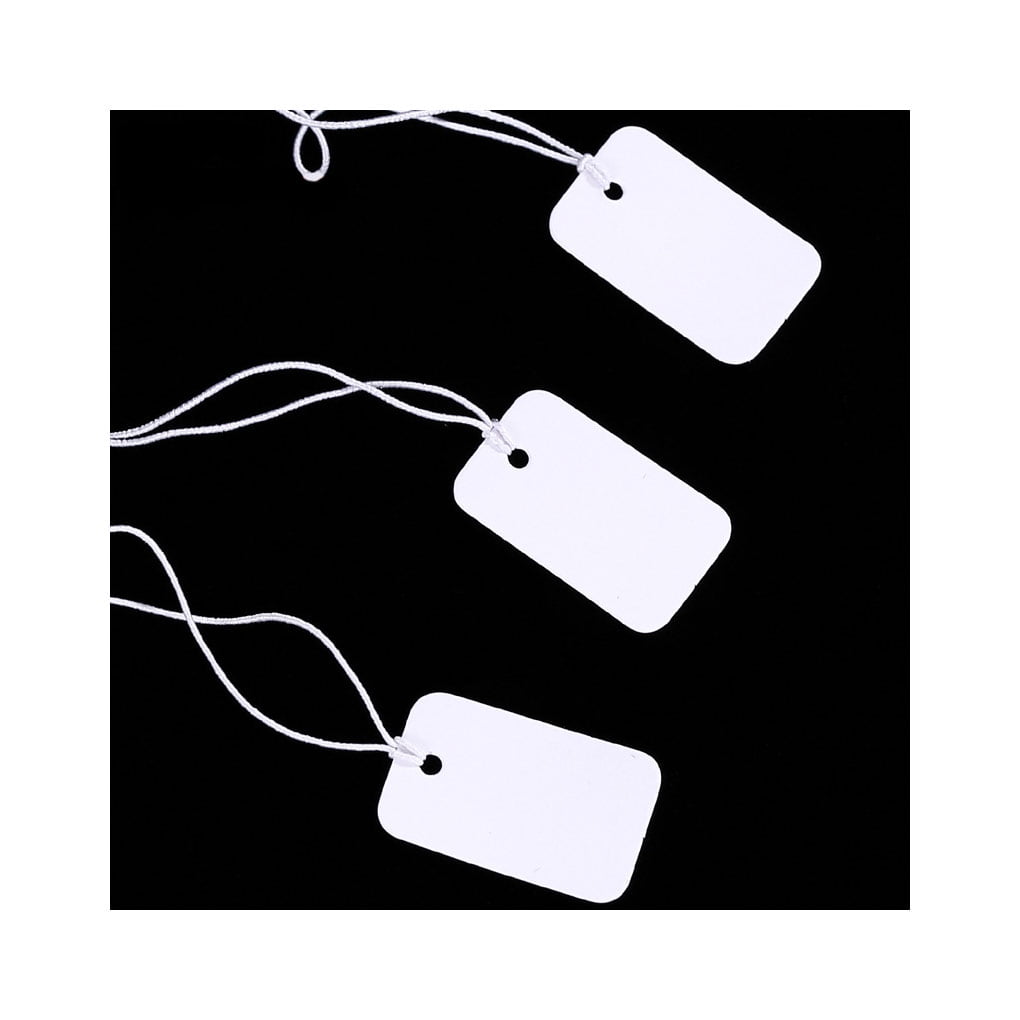 Thinsont 90 Pieces Marking Tags Display Label with Elastic String ...