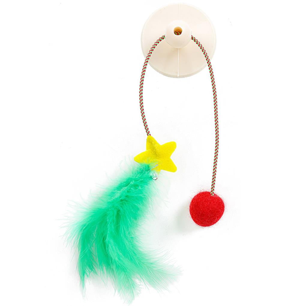 Thinsont Christmas Sucker For Cat Self-Healing Bell Ball Toy Funny Cat ...