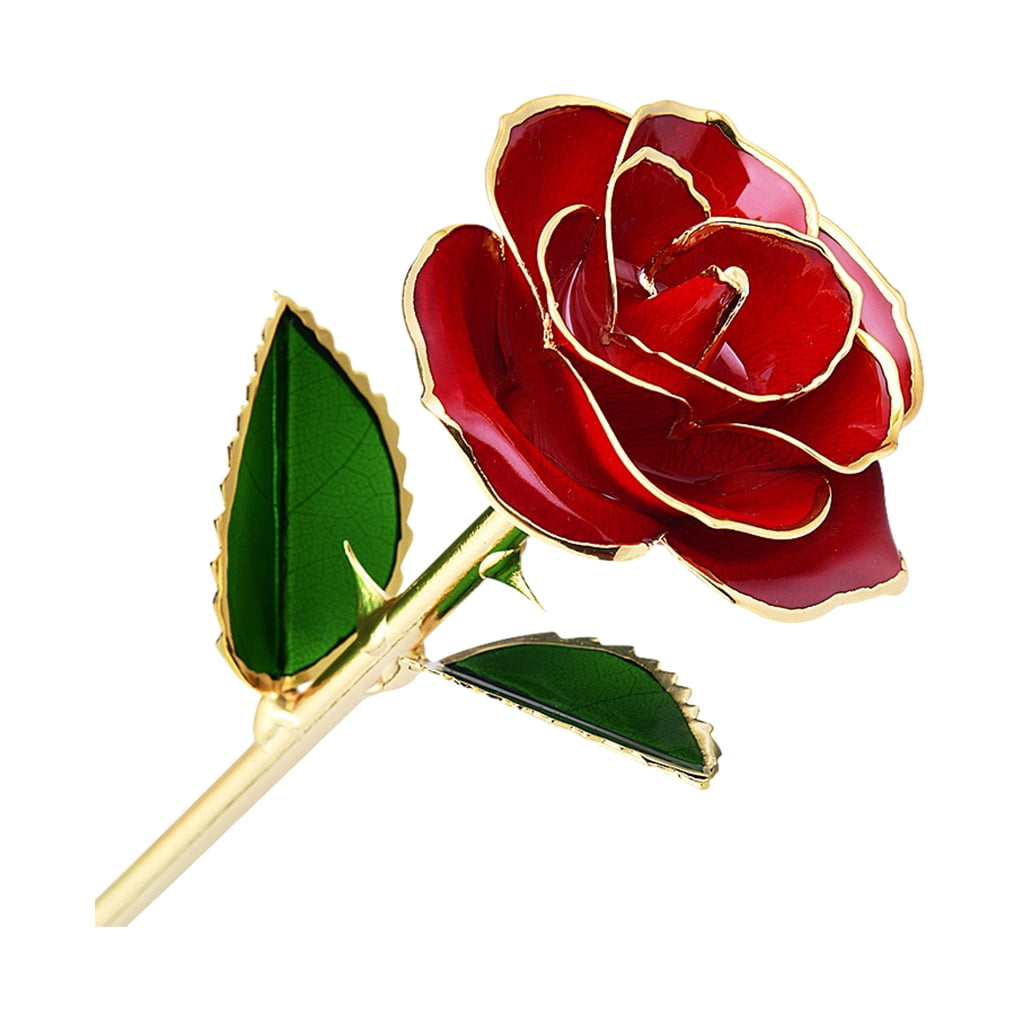 Thinsont Exquisite Porcelain Roses 24K Gold Plated Bright And Sturdy ...