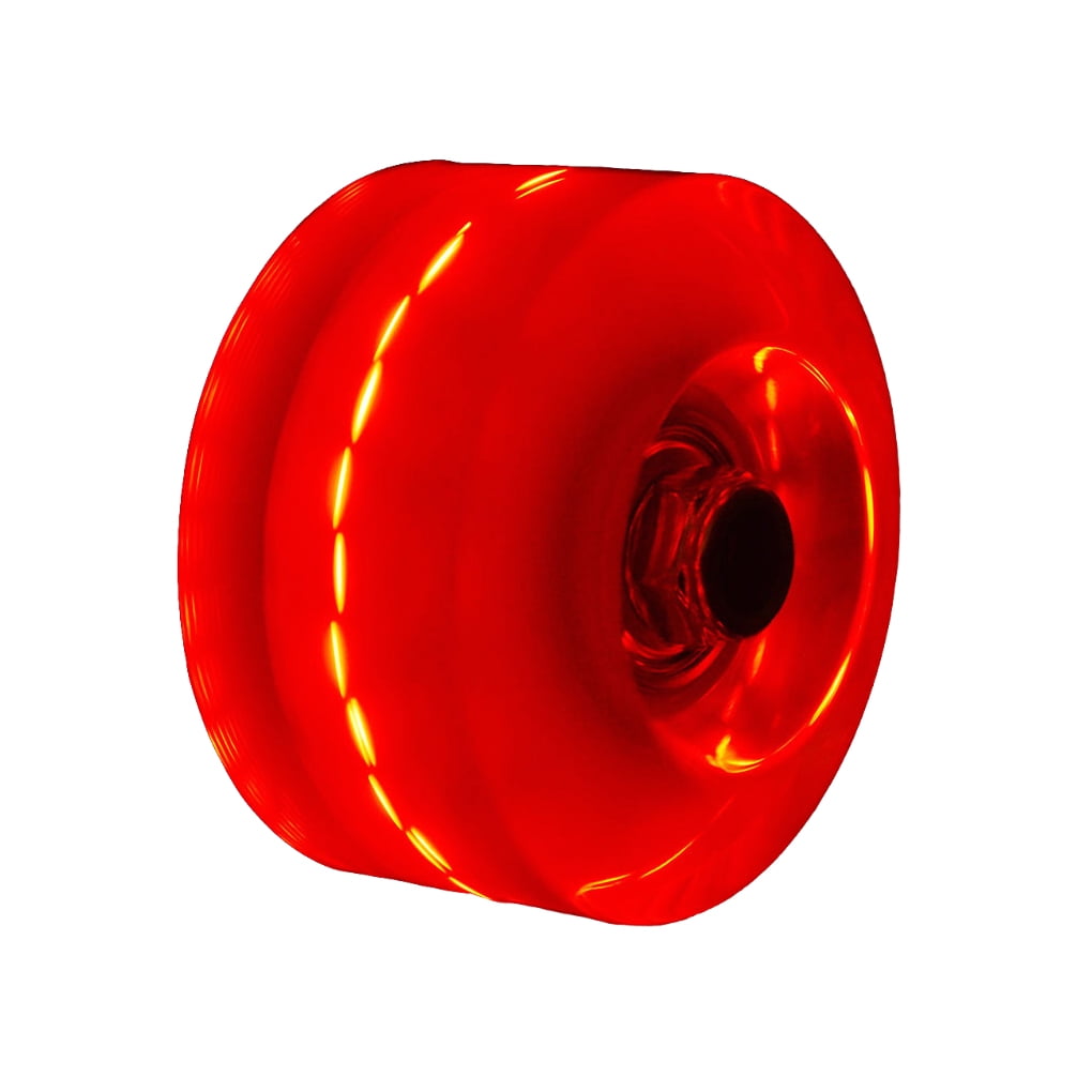 Thinsont Flashing Light Up Quad Roller LED Round Skate Wheels Reducing ...
