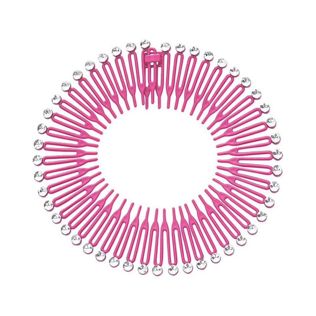 Thinsont Full Circular Tooth Stretch Comb Flexible Crystal Circle Combs ...