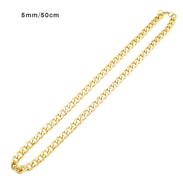 Thinsont Men Simple 3-5mm Stainless Steel Link Chain Necklaces for Male ...