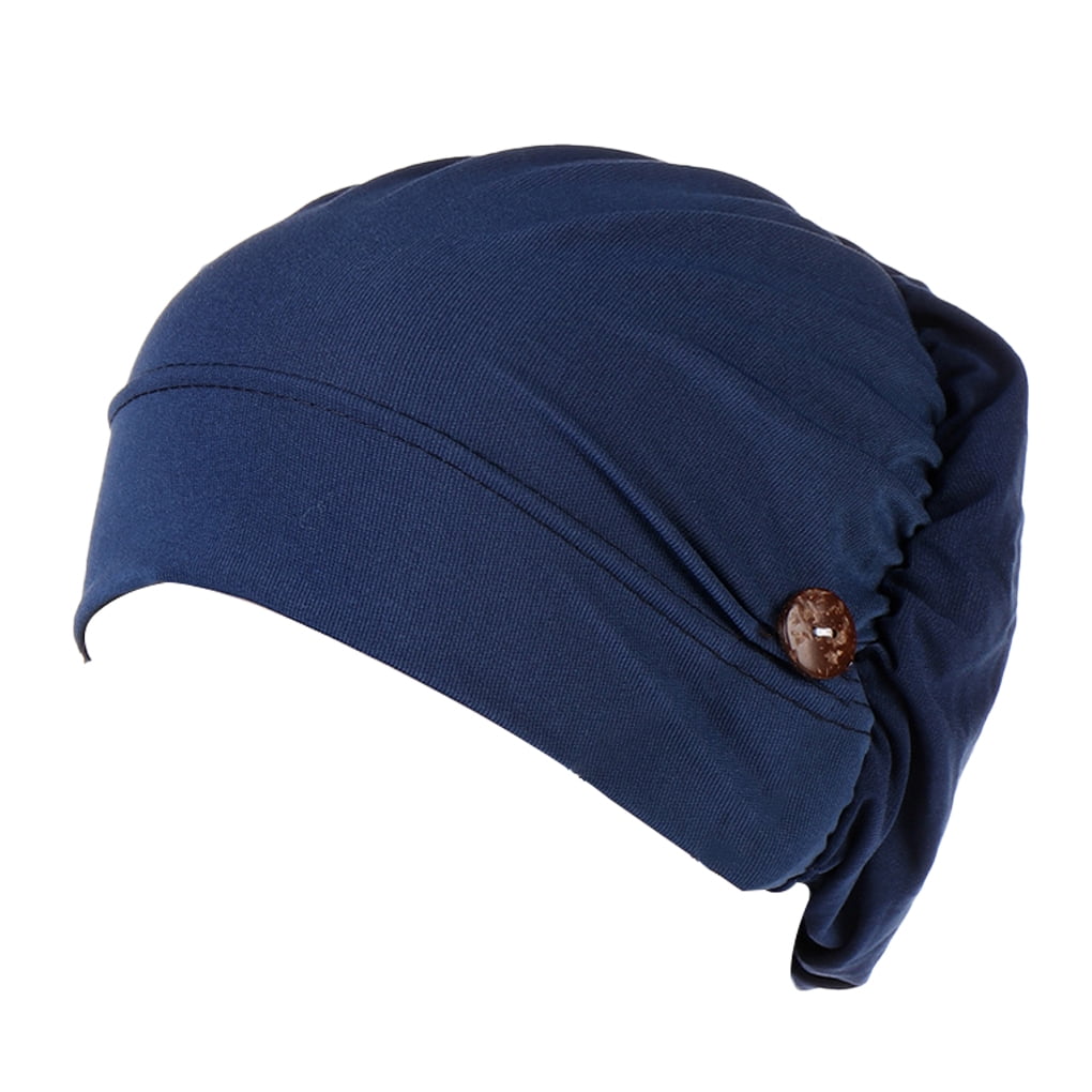 Thinsont Muslim Turban Caps Buttons Headband Hijabs Hats Islamic Ruffle ...