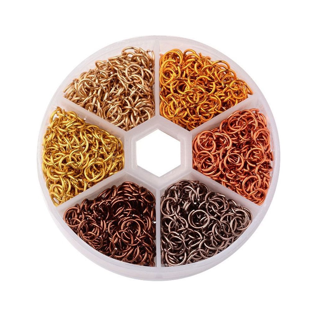 Thinsont New 6mm Aluminum Wire Open Jump Rings Mixed Colors Plastical ...