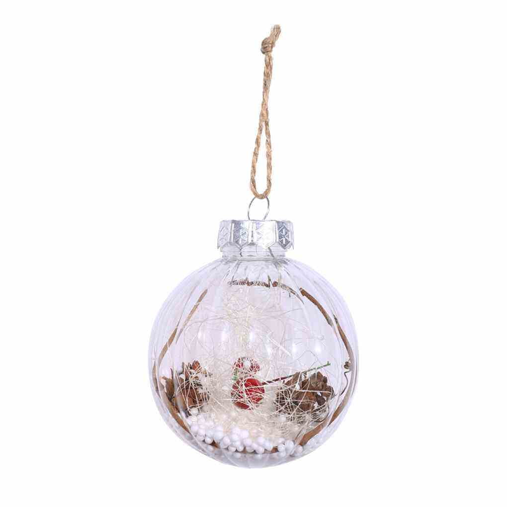 Thinsont Plastic Transparent Bauble Pendant Christmas Tree Ornaments ...