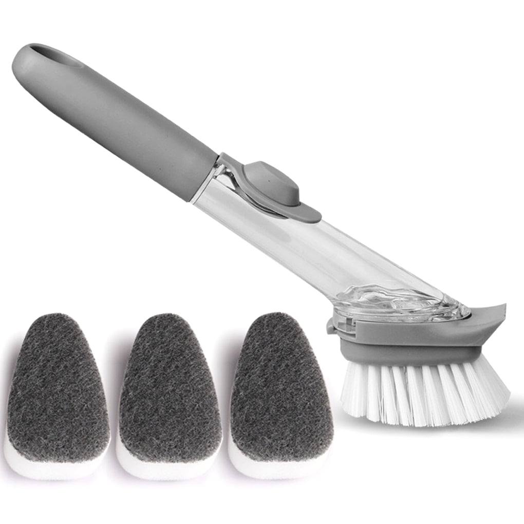 Thinsont Refillable Cleaning Brush Bowl Dish Tableware Scrubber Brushes ...