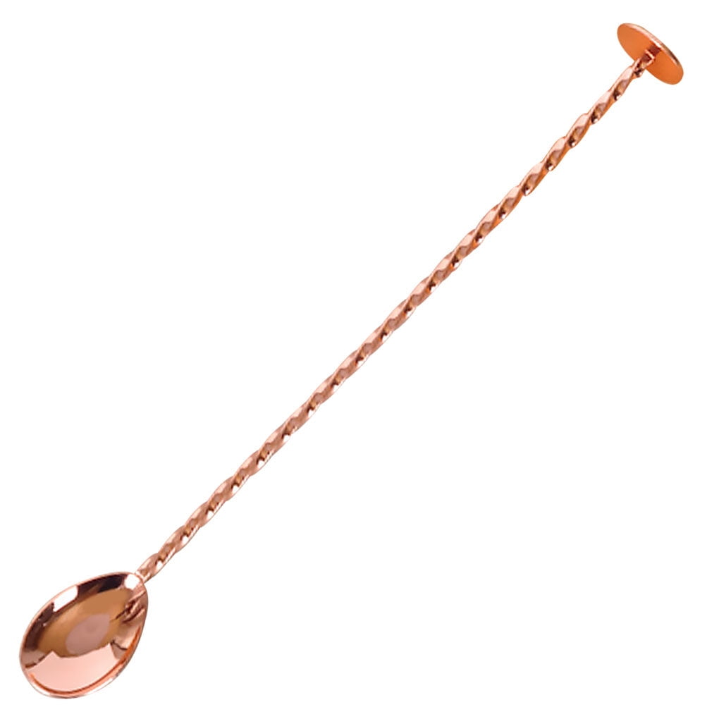 Thinsont Stainless Steel Bar Spoon with Long Handle Stirring Spiral ...