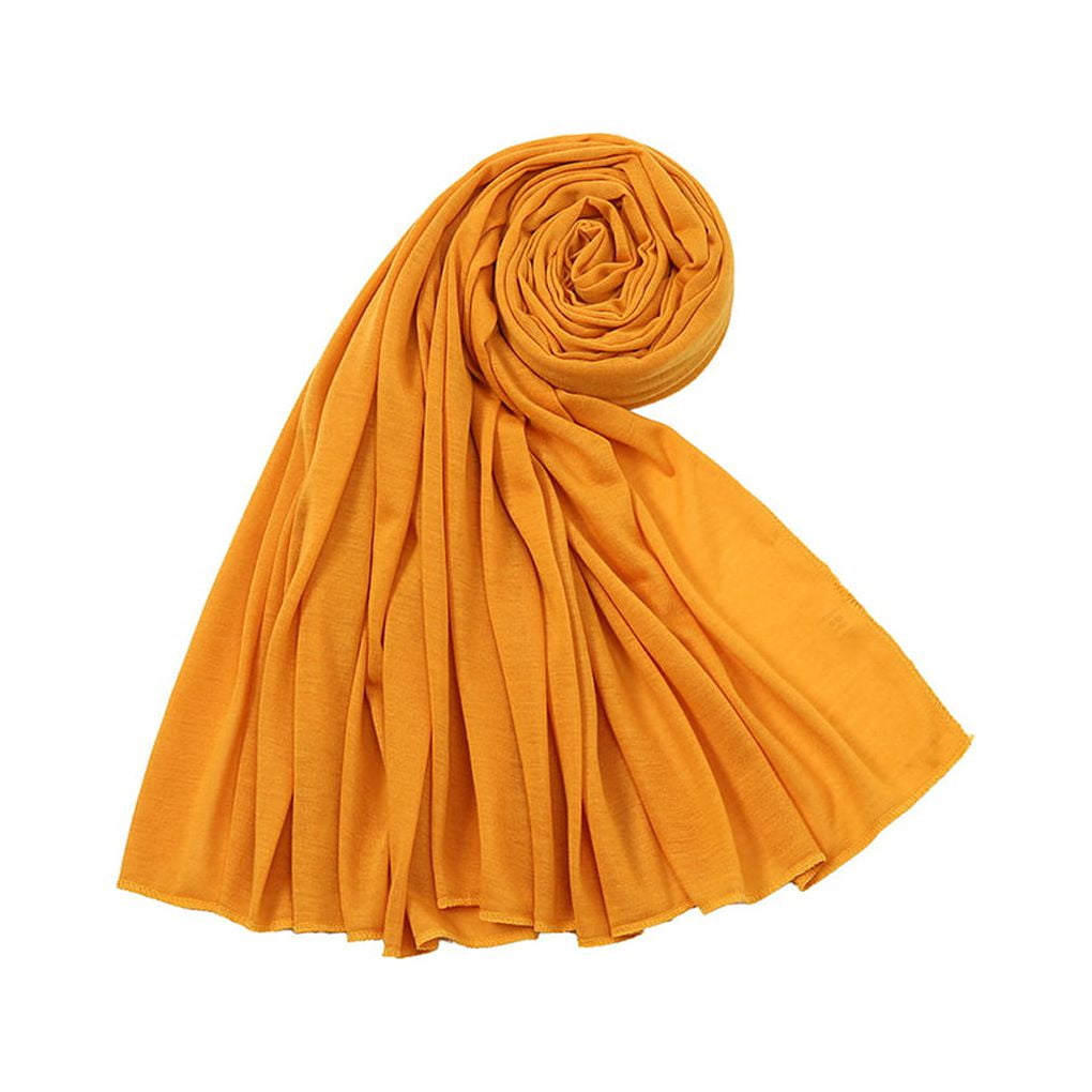 Thinsont Turban Scarf Plain Color Softness Neckcloth Head Widely ...
