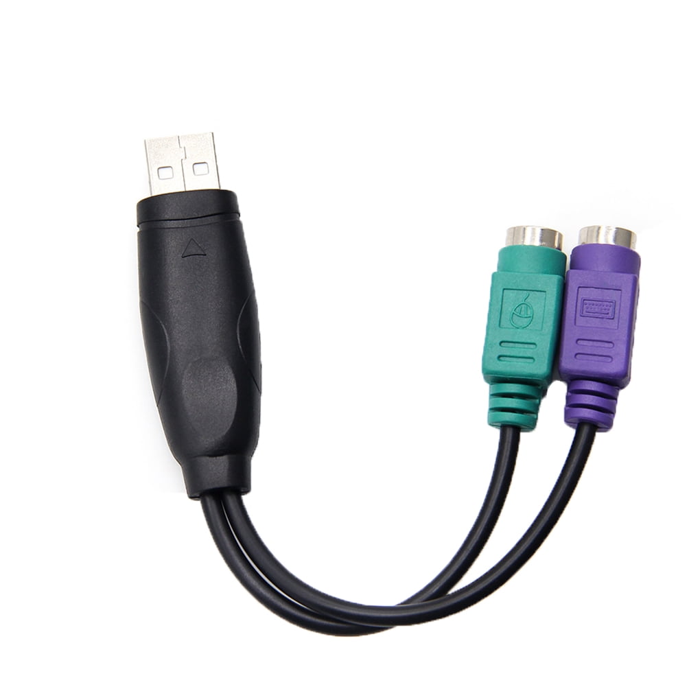 Thinsont USB Male to Dual PS2 Female Converter Cable PC Laptop Mouse ...