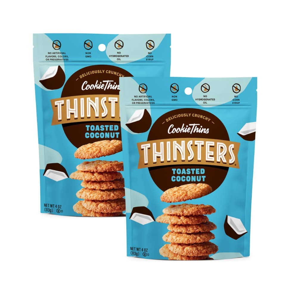 Thinsters Cookie Thins Cookies, Toasted Coconut, NSD3 16oz (Pack Of 2 ...