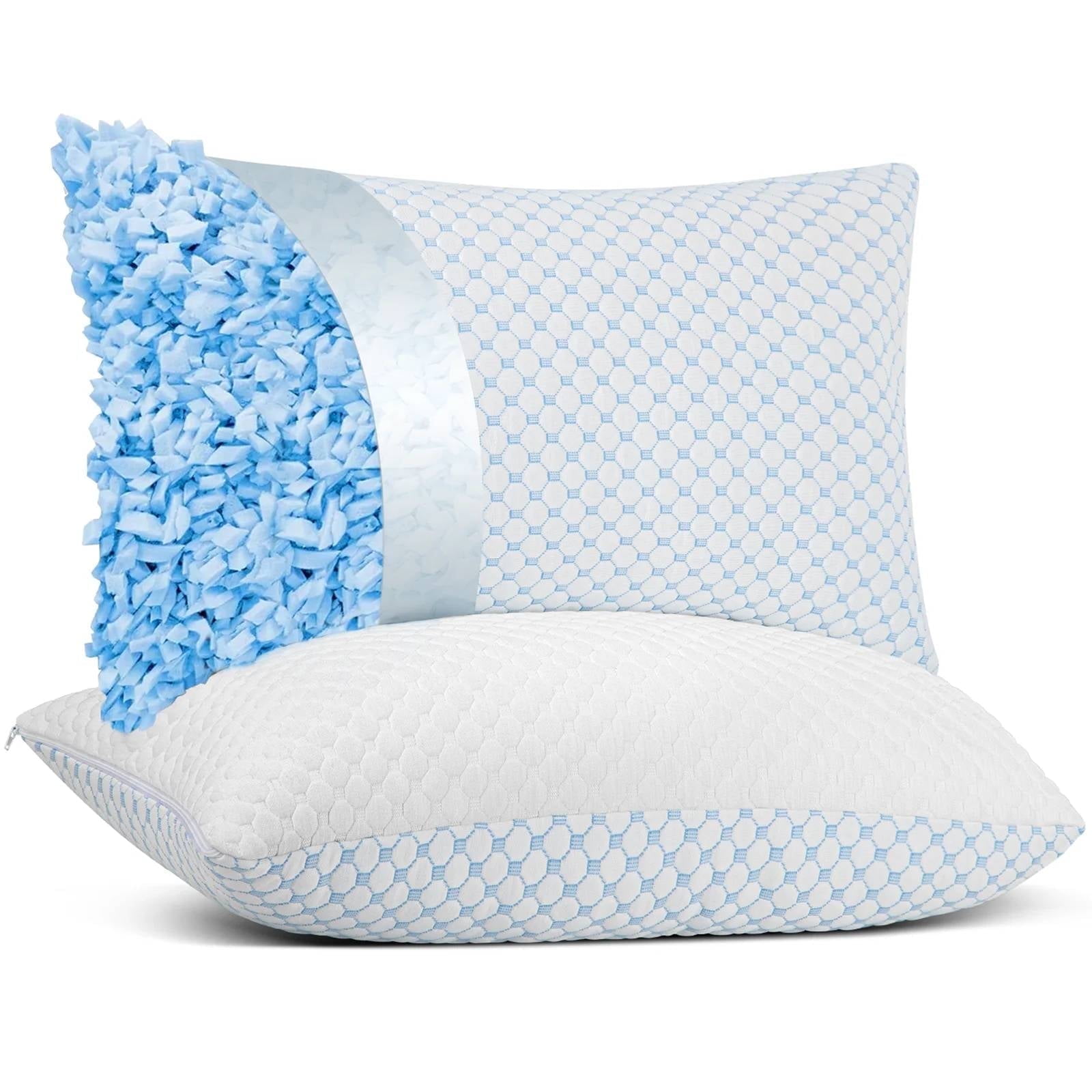 Thinway 2 Pack Cooling Pillow for Sleeping, Memory Foam Pillows Cool ...