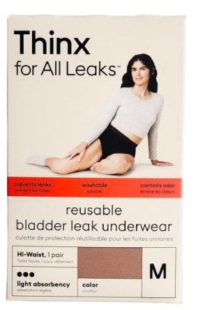 Thinx Hi-Waist Bladder Leak Underwear M Desert Rose Light Absorbency Reusable - Walmart.com