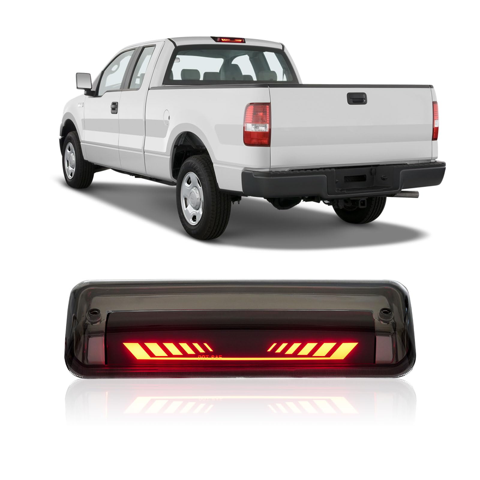 Third 3rd Brake ZS23 Light LED for 2004-2008 Ford F150, High Mount Rear ...