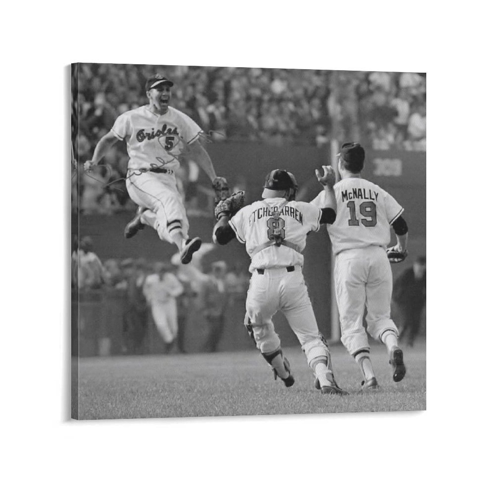 Third Baseman Brooks Robinson Celebration Poster Painting On Canvas ...