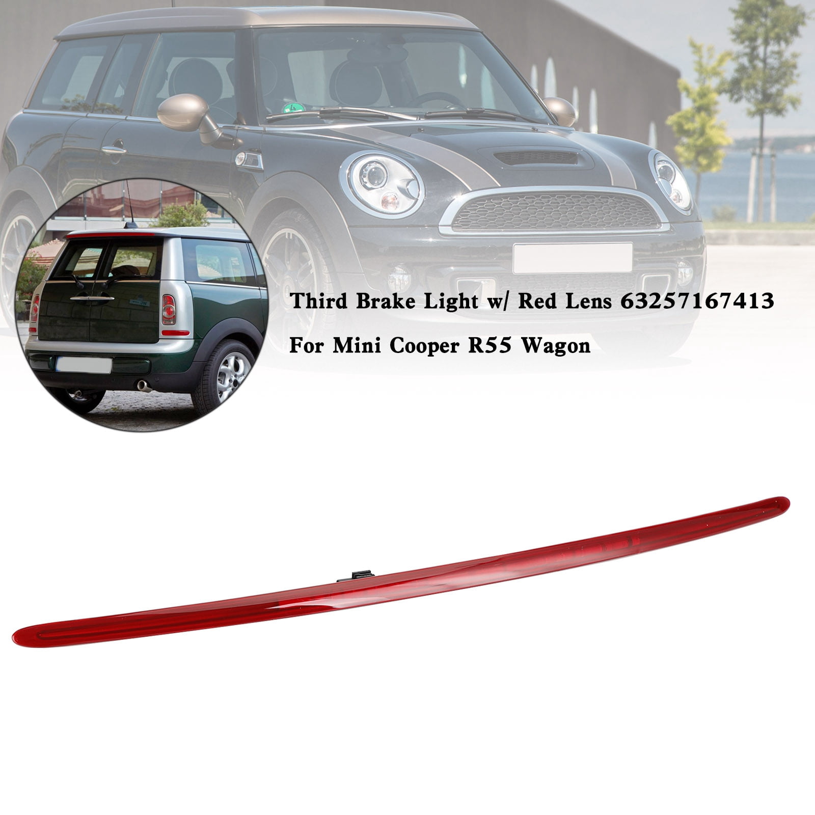 VIPIH Third Brake Light, Red Lens, Durable Plastic, Anti-Rust, Mini ...