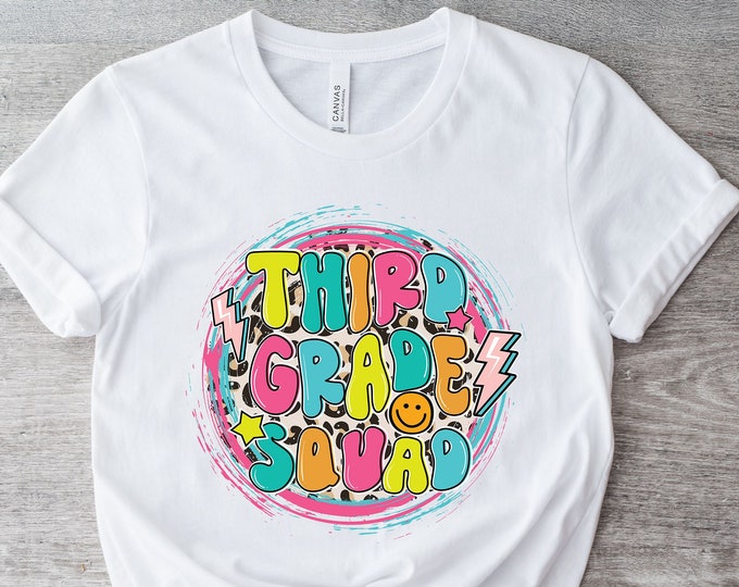 Third Grade Squad - 3rd Grade Squad Shirt - Teacher Squad - Third Grade ...