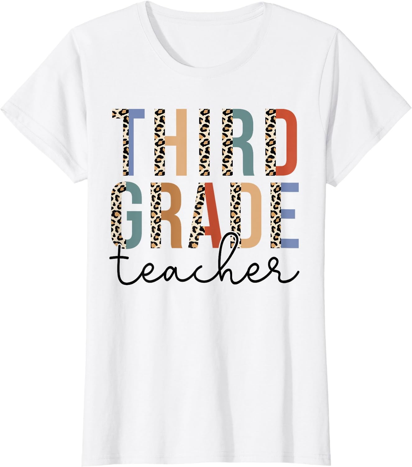 Third Grade Teacher Leopard Happy First Day Of School T-Shirt - Walmart.com