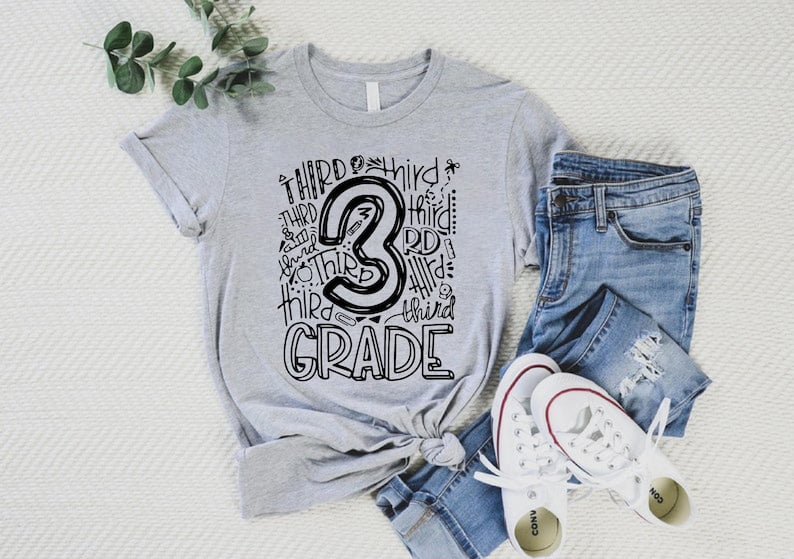 Third Grade Teacher, Teacher Grade Gift, 3rd Grade Shirt, Third Grade ...