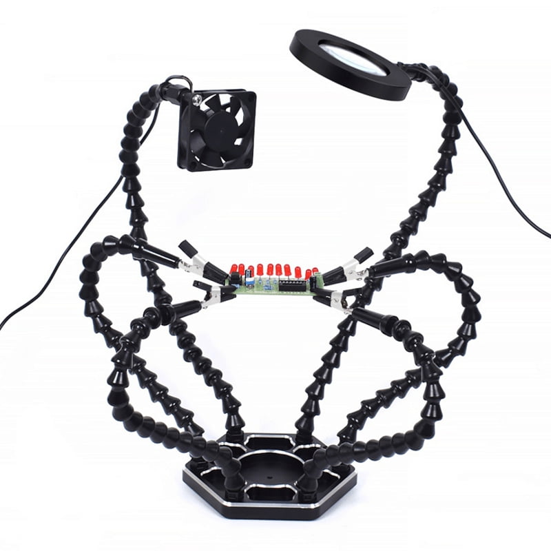 Third Hand Soldering PCB Holder Tool Helping Hands Crafts Hobby Welding ...