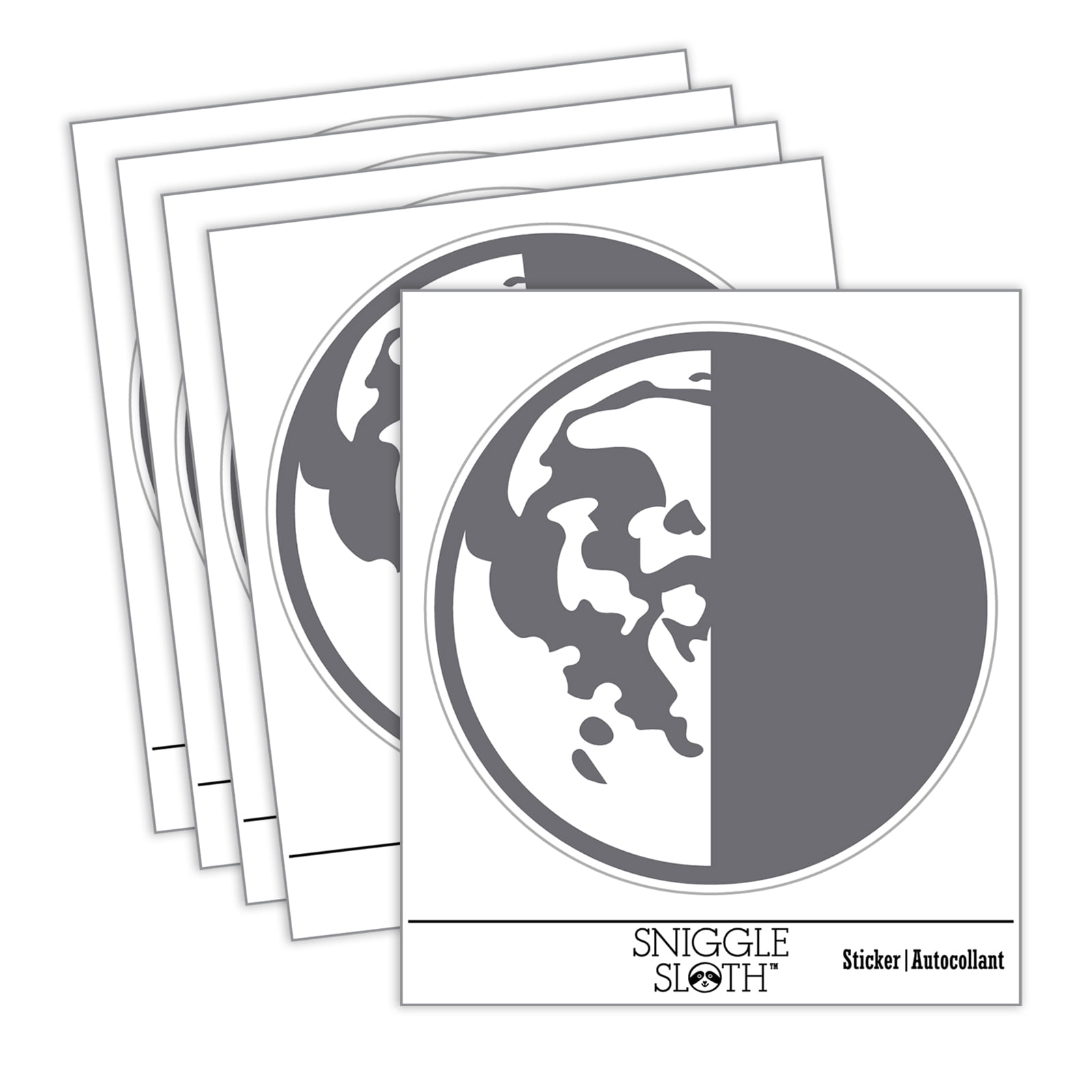 Third Last Quarter Moon Phase Car Window Bumper Water Bottle Phone ...