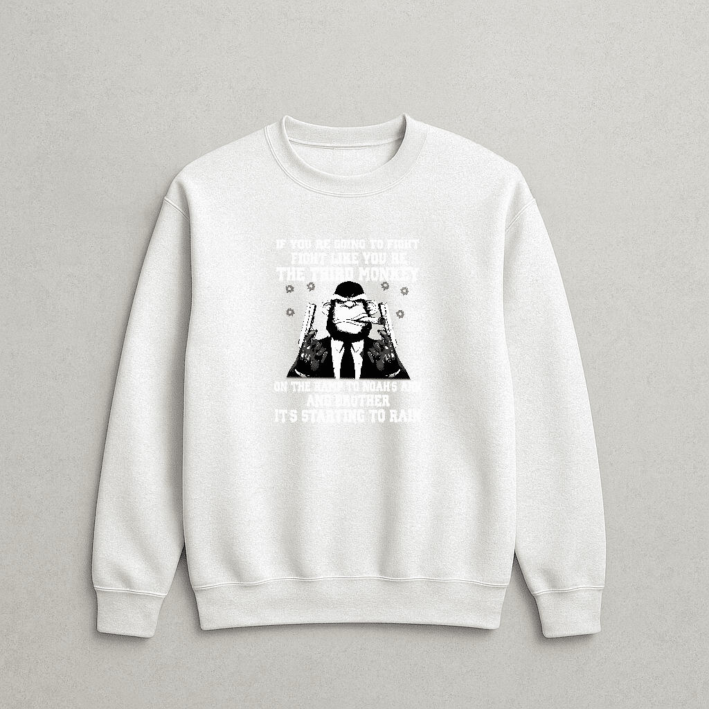 Third Monkey Ramp To Noah’s Ark Unique Retro Art Design Fan Sweatshirt ...