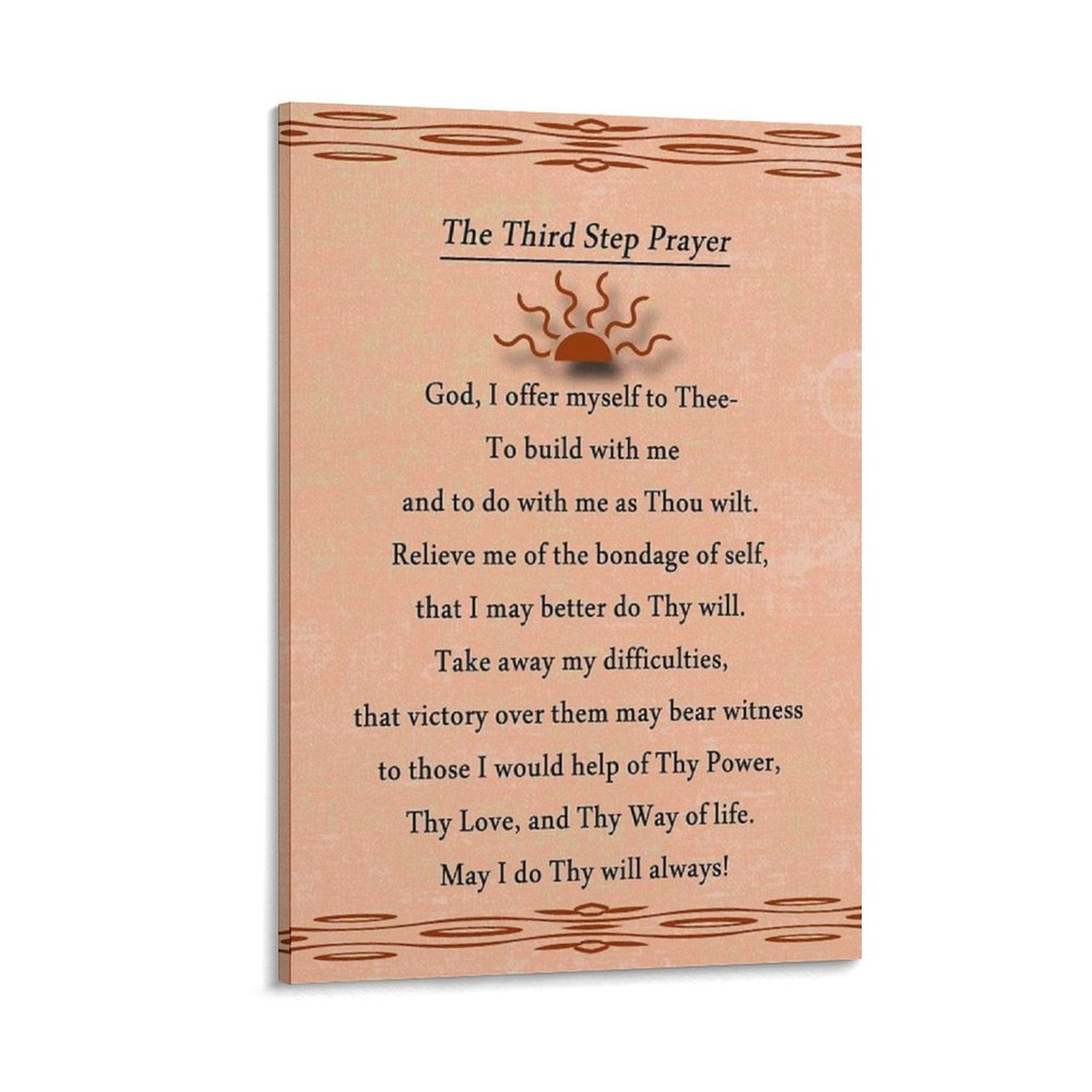 Third Step Prayer Poster Decorative Painting Canvas Wall Art Living ...