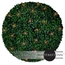 Boxwood Lighted Topiary Ball 15" 2 Pack - Boxwood - Walmart.com