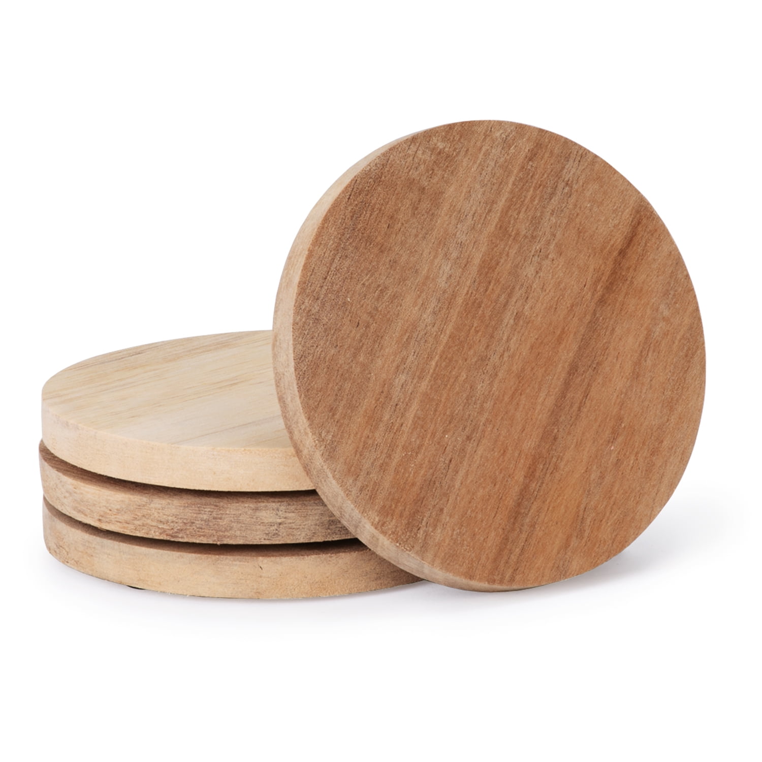 Thirstystone Acacia Wooden Coaster Set, 4-Pack, 4" Round - Walmart.com