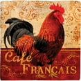 Thirstystone Ambiance Drink Coasters Set, Cafe Francais Rooster ...