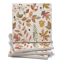 Thirstystone "Orange BOHO Floral" 4-Pack Tumbled Tile Coasters ...